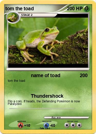 Pokémon tom the toad - name of toad - My Pokemon Card