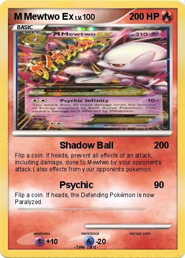 Pokémon M Mewtwo Ex 177 177 - Shadow Ball - My Pokemon Card