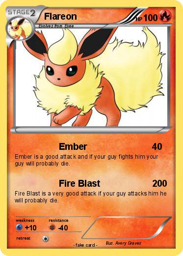 Pokémon Flareon 632 632 - Ember - My Pokemon Card