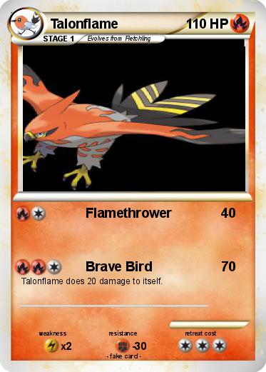 Pokémon Talonflame - Flamethrower - My Pokemon Card
