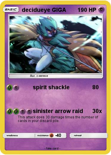 Pokémon decidueye GIGA - spirit shackle - My Pokemon Card