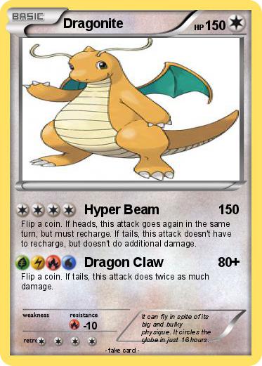 Pokémon Dragonite 608 608 - Hyper Beam - My Pokemon Card