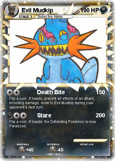 Pokémon Evil Mudkip 2 2 - Death Bite - My Pokemon Card