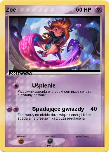 Pokémon Zoe 299 299 - Uśpienie - Twoja własna karta pokemon
