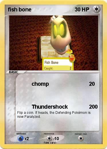 Pokémon fish bone 2 2 - chomp - My Pokemon Card