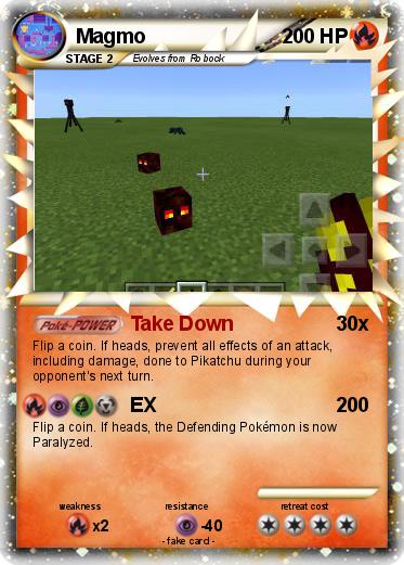 Pokémon Magmo - Take Down - My Pokemon Card