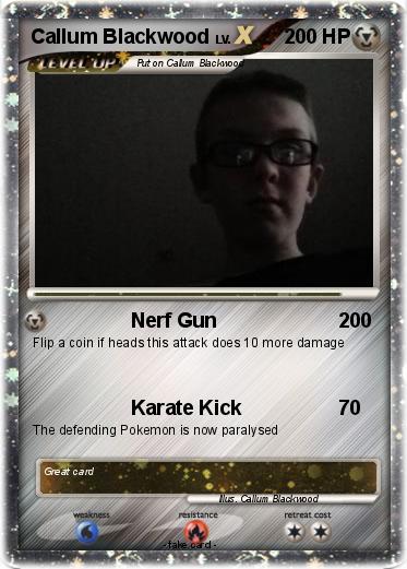 Pokémon Callum Blackwood - Nerf Gun - My Pokemon Card