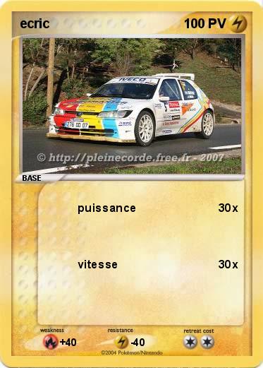 Pokémon ecric - puissance - Ma carte Pokémon