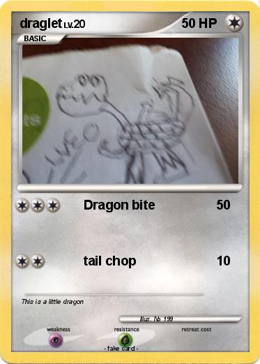 Pokémon draglet 1 1 - Dragon bite - My Pokemon Card