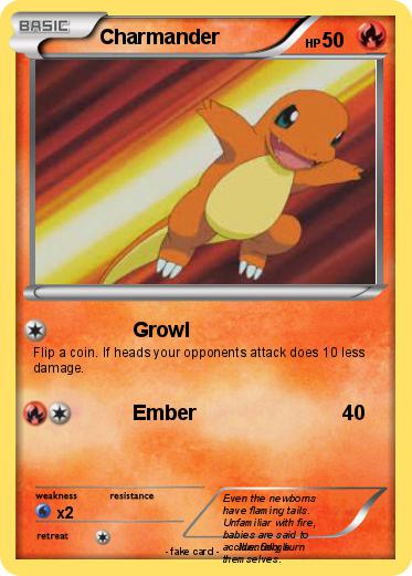 Pokémon Charmander 1923 1923 - Growl - My Pokemon Card