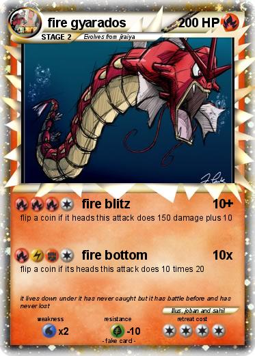 Pokémon fire gyarados - fire blitz - My Pokemon Card