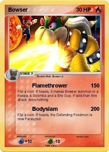 Pokémon Bowser 4768 4768 - Flamethrower - My Pokemon Card
