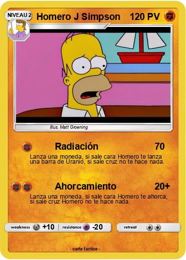 Pokémon Homero J Simpson - Radiación - Ma carte Pokémon