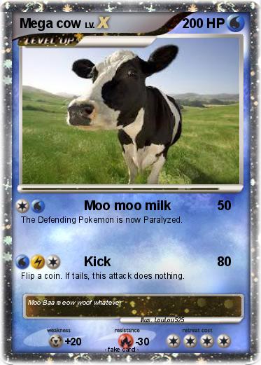 Pokémon Mega cow 3 3 - Moo moo milk - My Pokemon Card