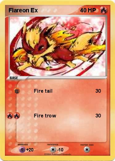Pokémon Flareon Ex 2 2 - Fire tail - My Pokemon Card