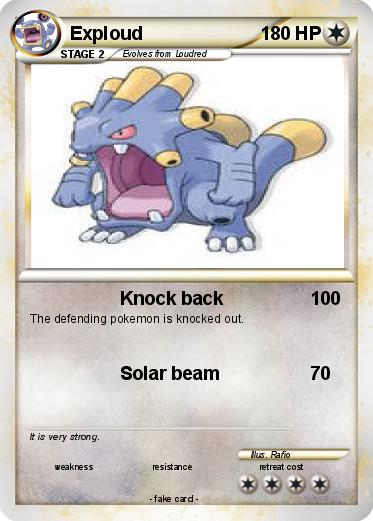 Pokémon Exploud 23 23 - Knock back - My Pokemon Card