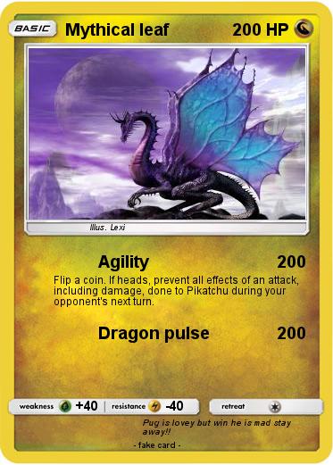Pokémon Mythical leaf - Agility - My Pokemon Card