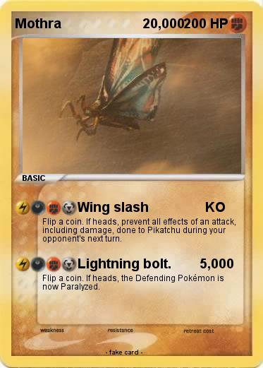 Pokémon Mothra 20 000 000 - Wing slash KO - My Pokemon Card