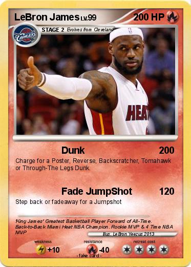 Pokémon LeBron James 232 232 - Dunk - My Pokemon Card