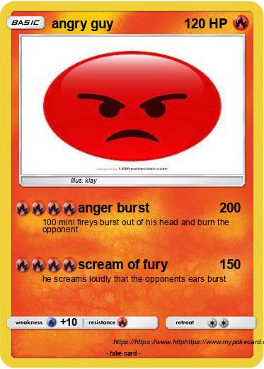 Pokémon angry guy 18 18 - anger burst - My Pokemon Card