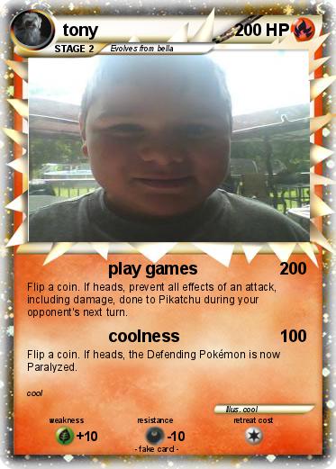 Pokémon tony 753 753 - play games - My Pokemon Card
