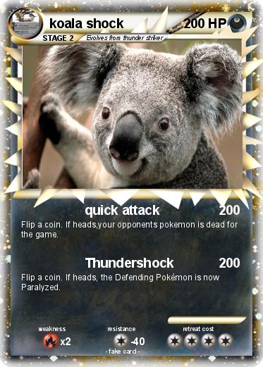 Pokémon koala shock - quick attack - My Pokemon Card