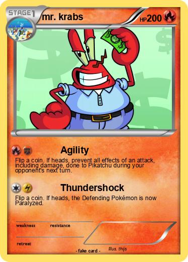 Pokémon mr krabs 354 354 - Agility - My Pokemon Card