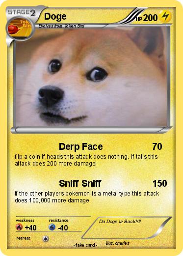 Pokémon Doge 2174 2174 - Derp Face - My Pokemon Card