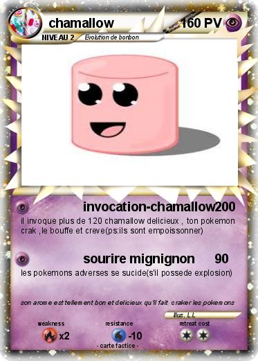 Pokémon chamallow 8 8 - invocation-chamallow - Ma carte Pokémon