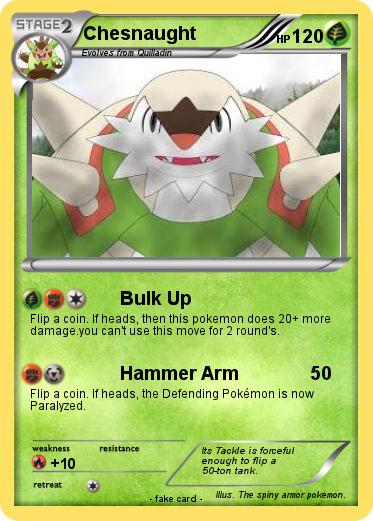 Pokémon Chesnaught 186 186 - Bulk Up - My Pokemon Card