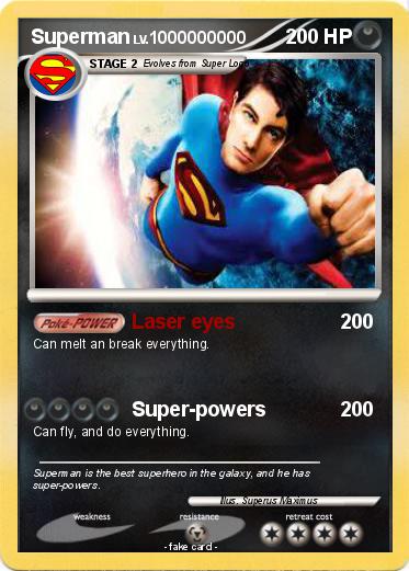 Pokémon Superman 454 454 - Laser eyes - My Pokemon Card