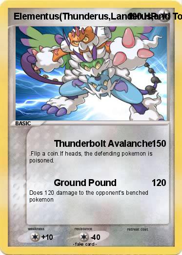 Pokémon Elementus Thunderus Landerus and - Thunderbolt Avalanche - My ...