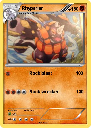 Pokémon Rhyperior 242 242 - Rock blast - My Pokemon Card
