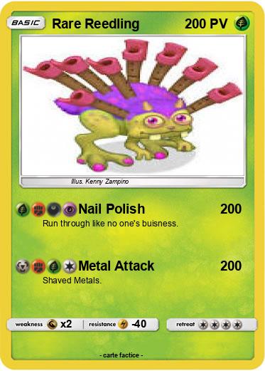Pokémon Rare Reedling - Nail Polish - Ma carte Pokémon