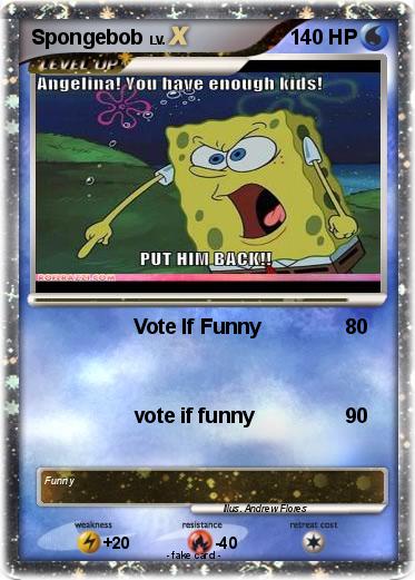 Pokémon Spongebob 1487 1487 - Vote If Funny - My Pokemon Card