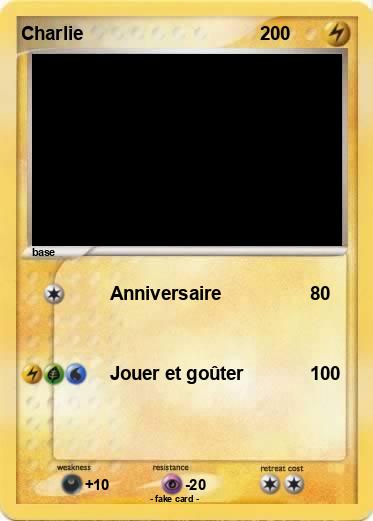 Pokémon Charlie 1638 1638 - Anniversaire - My Pokemon Card