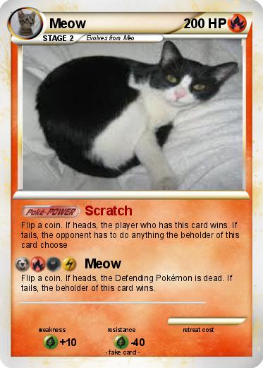 Pokémon Meow 202 202 - Scratch - My Pokemon Card