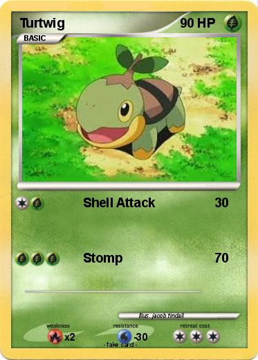 Pokémon Turtwig 301 301 - Shell Attack - My Pokemon Card