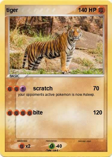 Pokémon tiger 1305 1305 - scratch - My Pokemon Card
