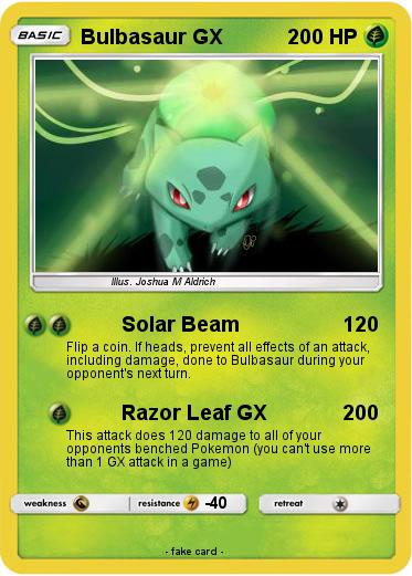 Pokémon Bulbasaur GX - Solar Beam - My Pokemon Card