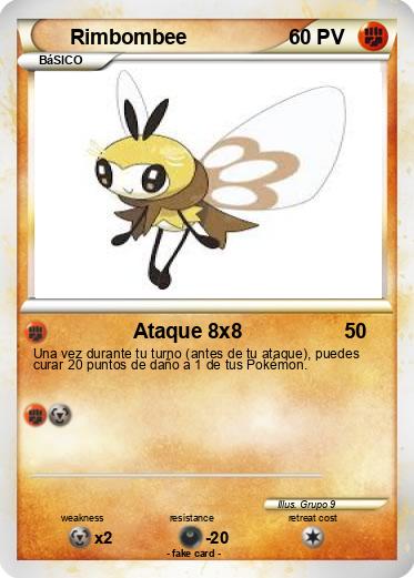 Pokémon Rimbombee - Ataque 8x8 - Mi carta pokémon