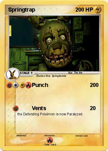 Pokémon Springtrap 406 406 - Punch - My Pokemon Card