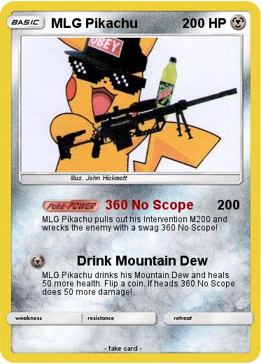 Pokémon MLG Pikachu 86 86 - 360 No Scope - My Pokemon Card