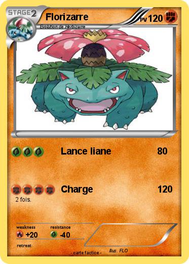 Pokémon Florizarre 240 240 - Lance liane - Ma carte Pokémon