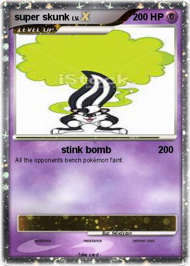 Pokémon super skunk 4 4 - stink bomb - My Pokemon Card