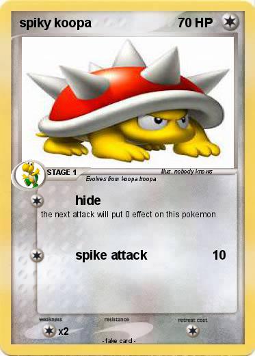 Pokémon spiky koopa - hide - My Pokemon Card