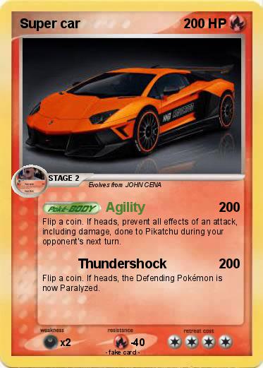 Pokémon Super car 36 36 - Agility - My Pokemon Card