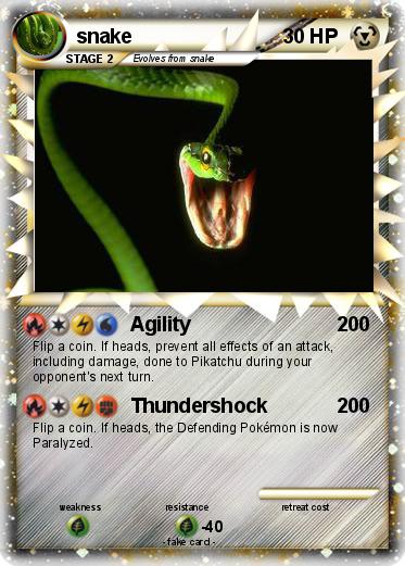 Pokémon snake 609 609 - Agility - My Pokemon Card