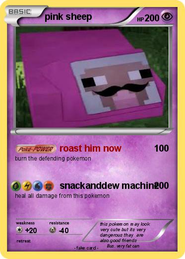 Pokémon pink sheep 315 315 - roast him now - My Pokemon Card
