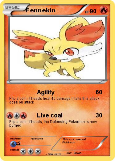 Pokémon Fennekin 541 541 - Agility - My Pokemon Card